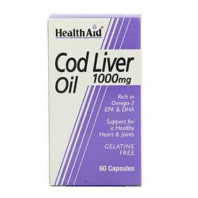 Find the best price on HealthAid Mega Cod Liver Oil 1000mg 60 Kapslar ...