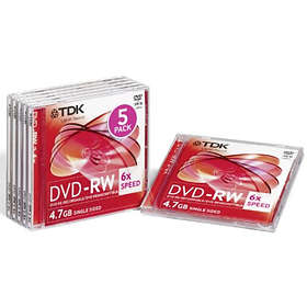 Find the best price on TDK DVD-RW 4.7GB 6x 5-pack Jewel Case | Compare deals on PriceSpy NZ