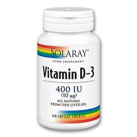 Find the best price on Solaray Vitamin D-3 400IU 120 Capsules | Compare ...