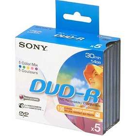 Find the best price on Sony DVD-R 8cm 1.4GB 5-pack Jewel Case Color ...