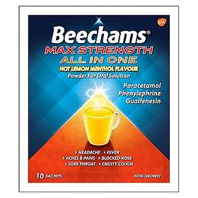 Find the best price on Beechams Ultra All In One Lemon Menthol Pulver ...