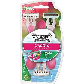 Find the best price on Wilkinson Sword Quattro Sensitive For Women ...