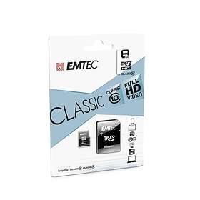 Find the best price on EMTEC Classic microSDHC Class 10 8GB | Compare ...
