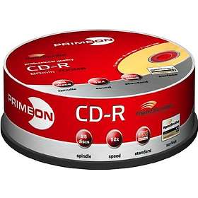 Find the best price on PRIMEON CD-R 700MB 52x 25-pack Cakebox ...