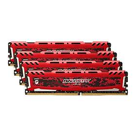 Find the best price on Crucial Ballistix Sport LT Red DDR4 2400MHz ...
