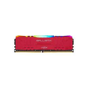 Find the best price on Crucial Ballistix Red RGB LED DDR4 3000MHz 16GB ...