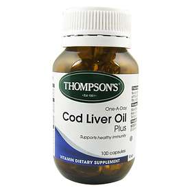 Find the best price on Thompson's Cod Liver Oil Plus 100 Kapslar ...