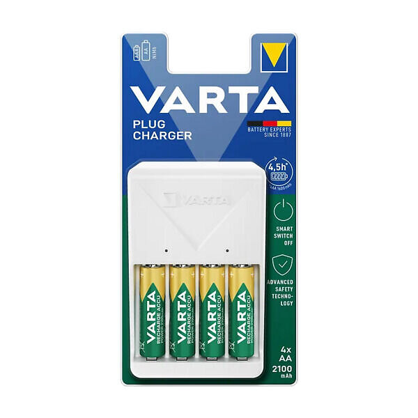 Find the best price on Varta 56706 Battery Charger 4-pack | Compare ...